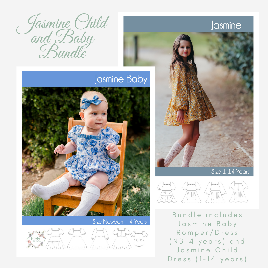 Bundle - Baby and Child Jasmine PDF Sewing Pattern – Peony Patterns